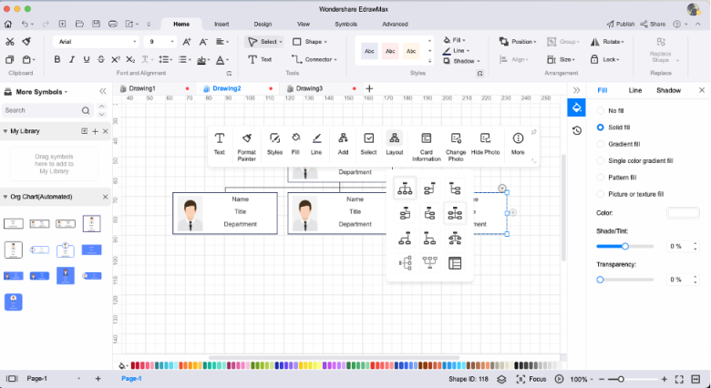How to Draw an Org Diagram? | Ziddu